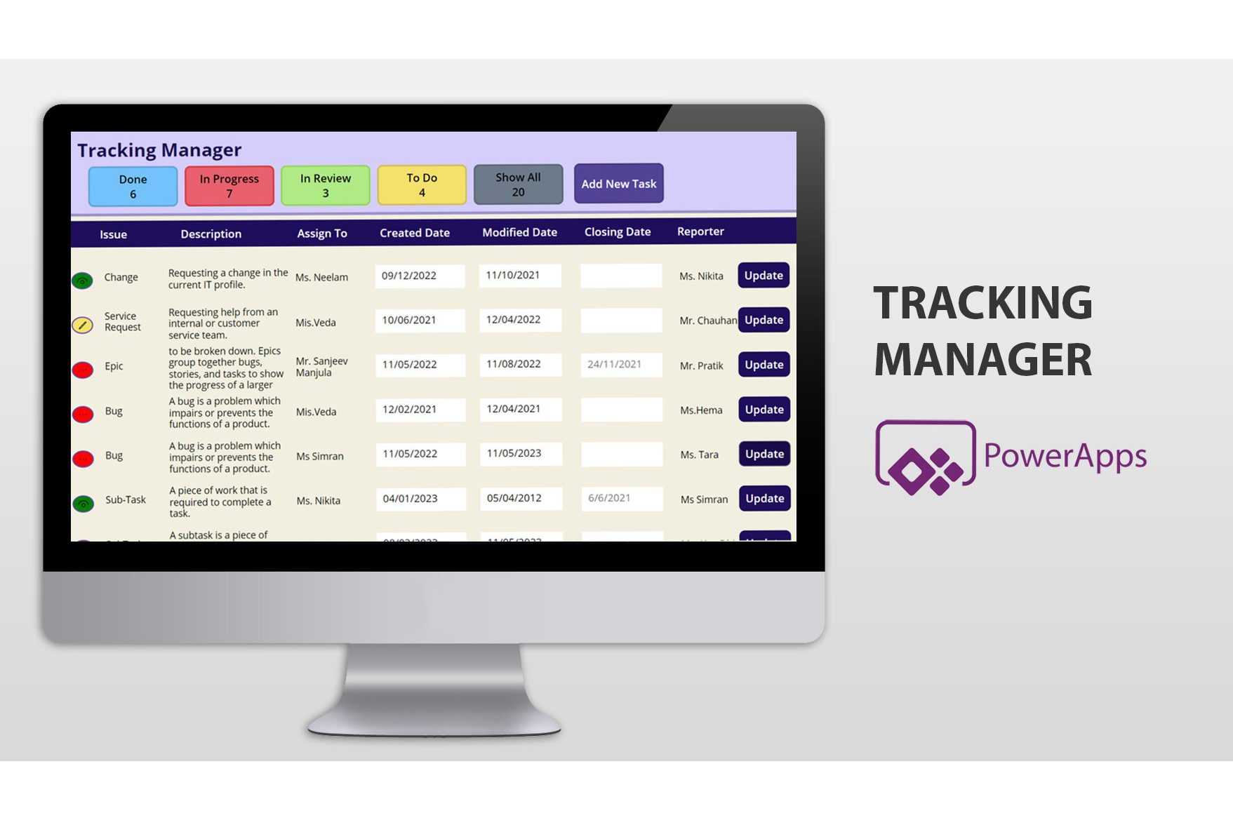 Tracking Manager Canvas Application - Software Development Services ...